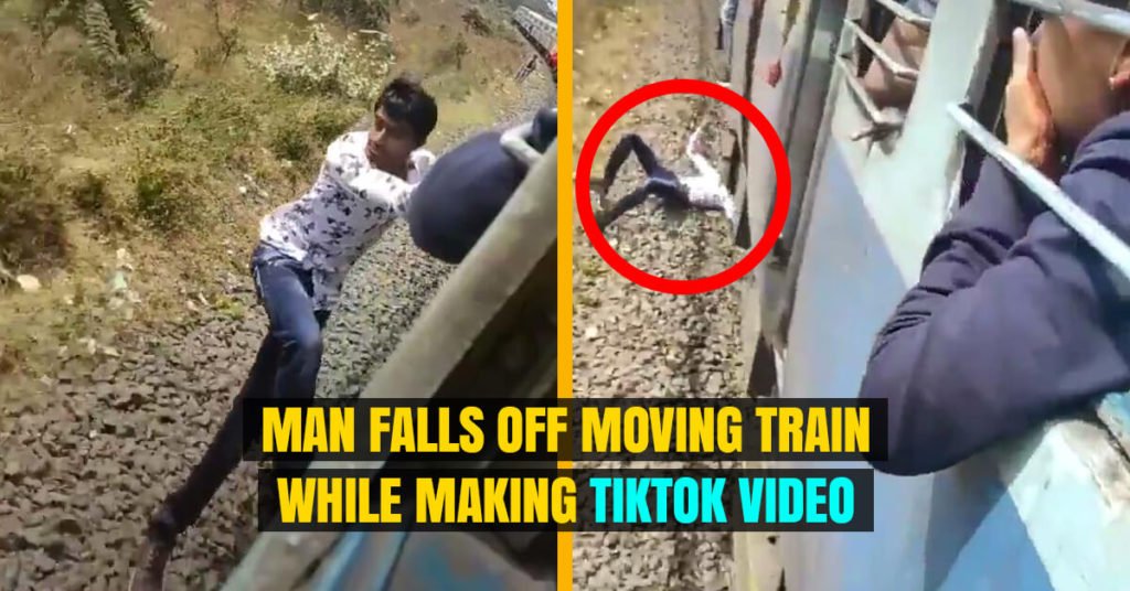 Man Falls off Moving Train While Making TikTok Video | Railway Minister ...